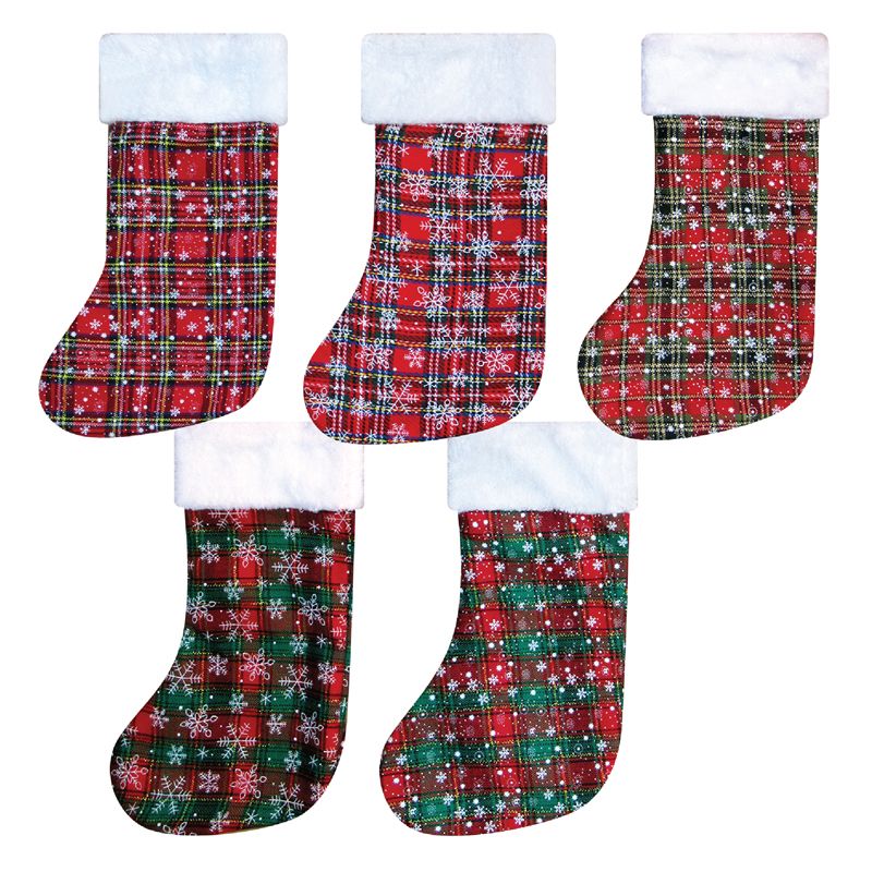 360 Bulk Christmas Stockings - 5 Assorted Styles - at - bluestarempire.com