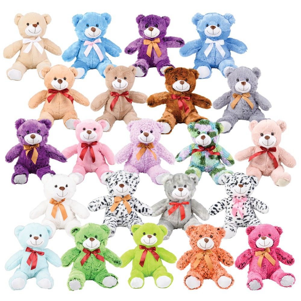 24 Bulk 15.5" Ribbon Bear Assortment - at - bluestarempire.com