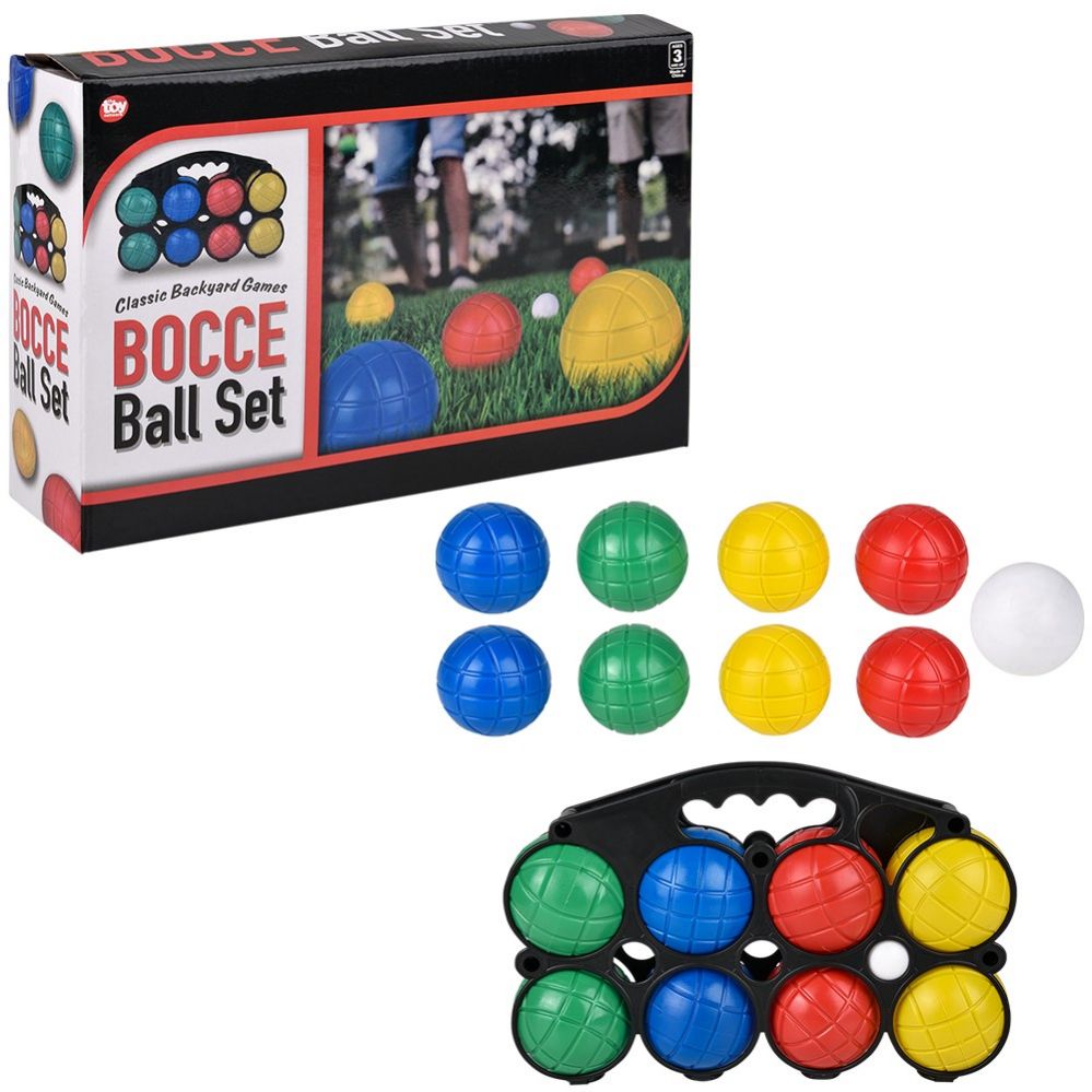 12 Bulk Bocce Ball Set With Carrying Case 11" - at - bluestarempire.com