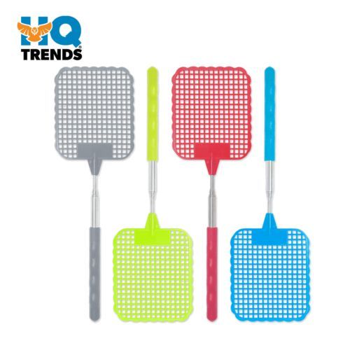 48 Bulk Hq Extendable Fly Swatter Pdq Assorted Colors - at ...