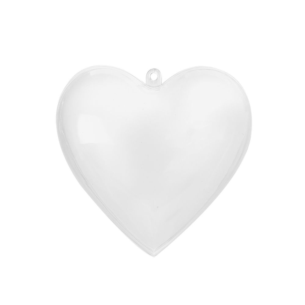 36 Bulk Plastic Fillable Heart Hanging Decoration 3 inch 12pc/bag - at ...
