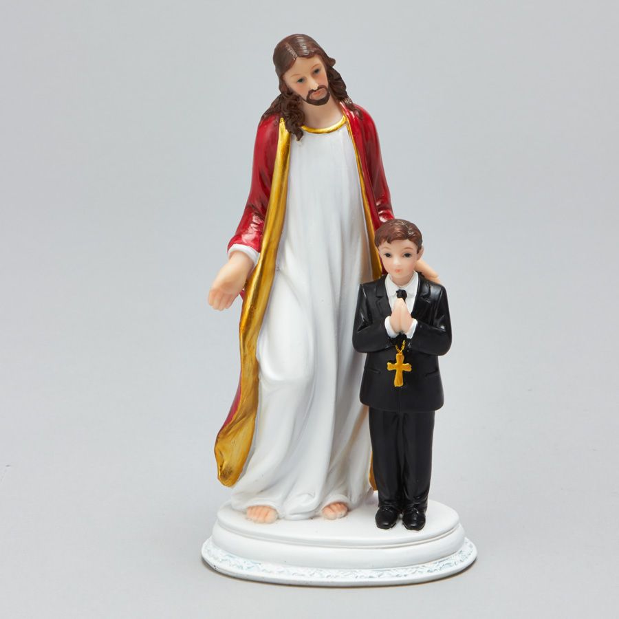 24 Bulk Poly Resin First Communion Boy 7 inch - at - bluestarempire.com