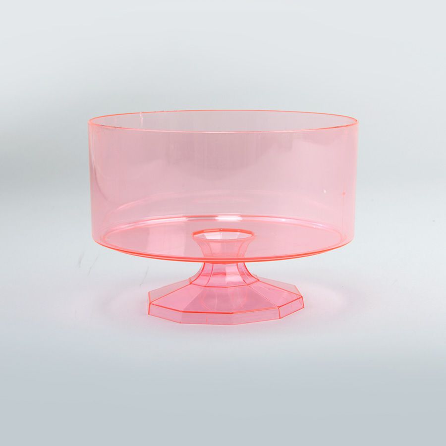 36 Bulk Plastic Trifle Pedestal Container 4 inch - Pink - at ...