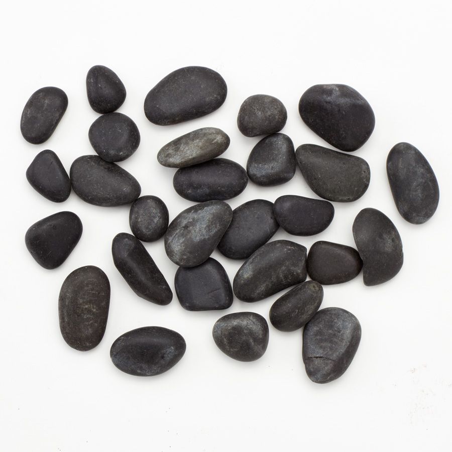20 Bulk Black Pebbles 1kg/bag - at - bluestarempire.com