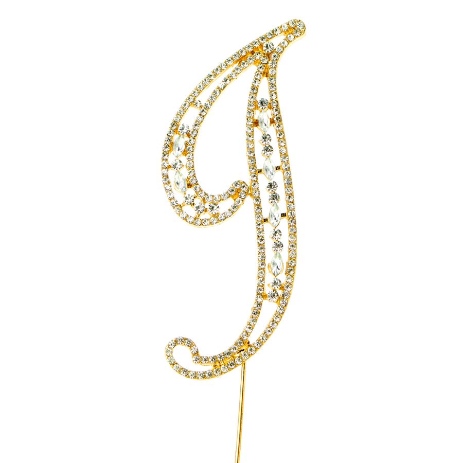 20 Bulk Rhinestone Cake Topper - "j" - at - bluestarempire.com