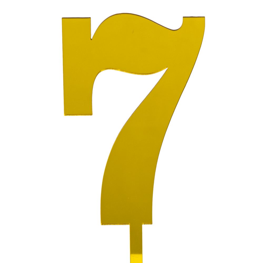 24 Bulk Acrylic Mirrored Cake Topper 4 inch Number 7 - Gold - at ... 24 Bulk Acrylic Mirrored Cake Topper 4 inch Number 7 - Gold - at ...