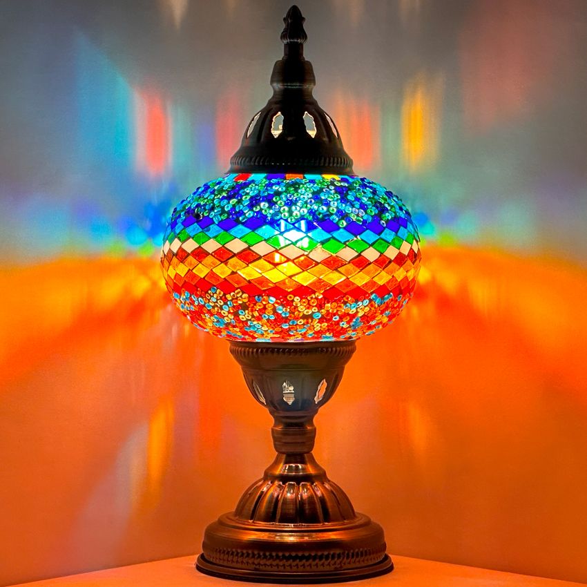 12 Bulk Rainbow Wave Bedside Mosaic Lamps Without Bulb - at ...