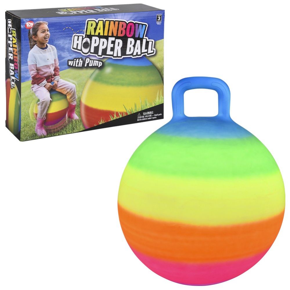 6 Bulk 18 inch Rainbow Hopper Ball - at - bluestarempire.com