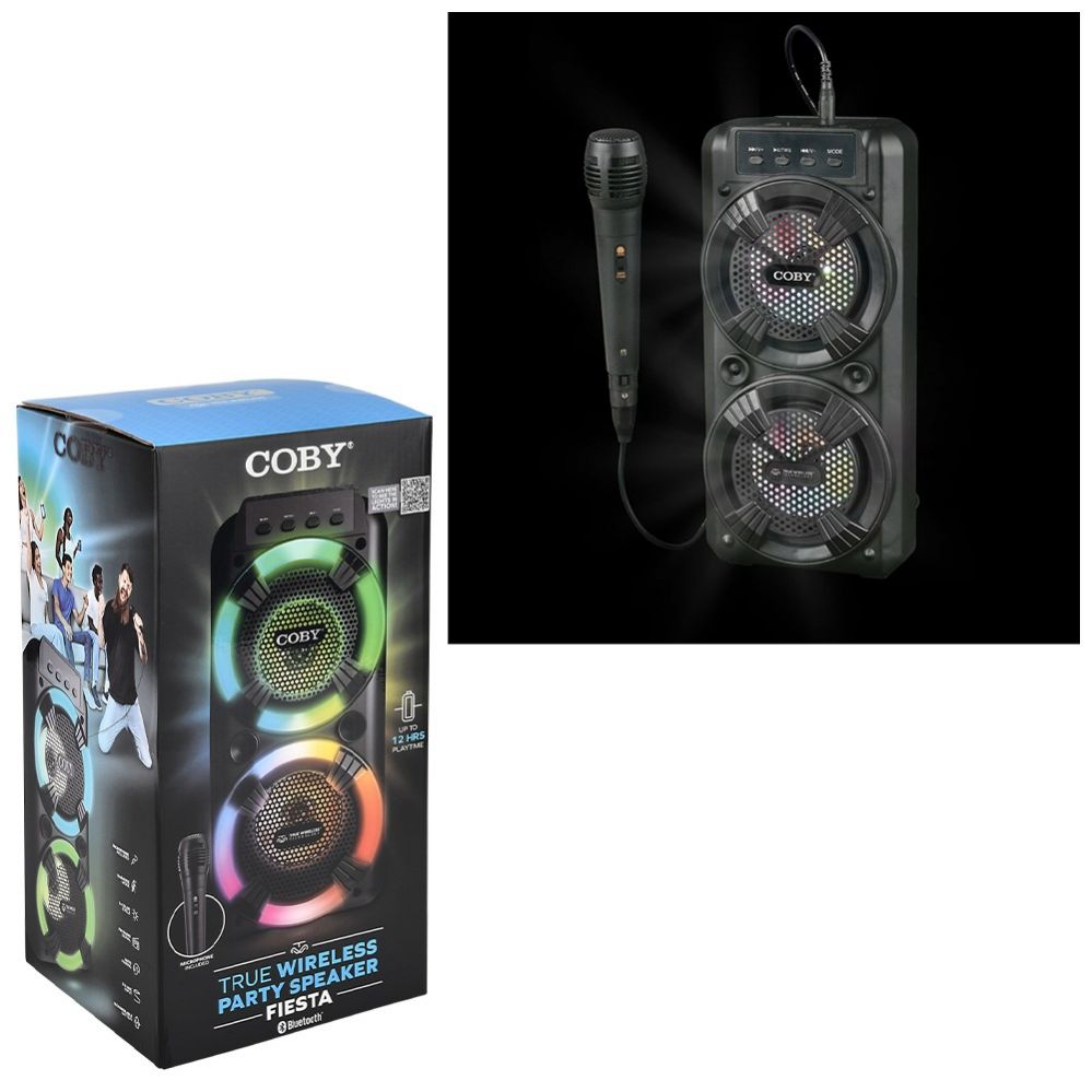 8 Bulk Coby Fiesta Wireless Party Speaker With Mic - at ...
