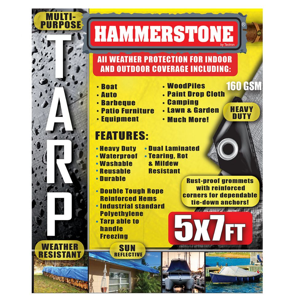 20 Bulk Tarp 5 X 7 Ft Silver Heavy Duty 160 Gsm - at - bluestarempire.com