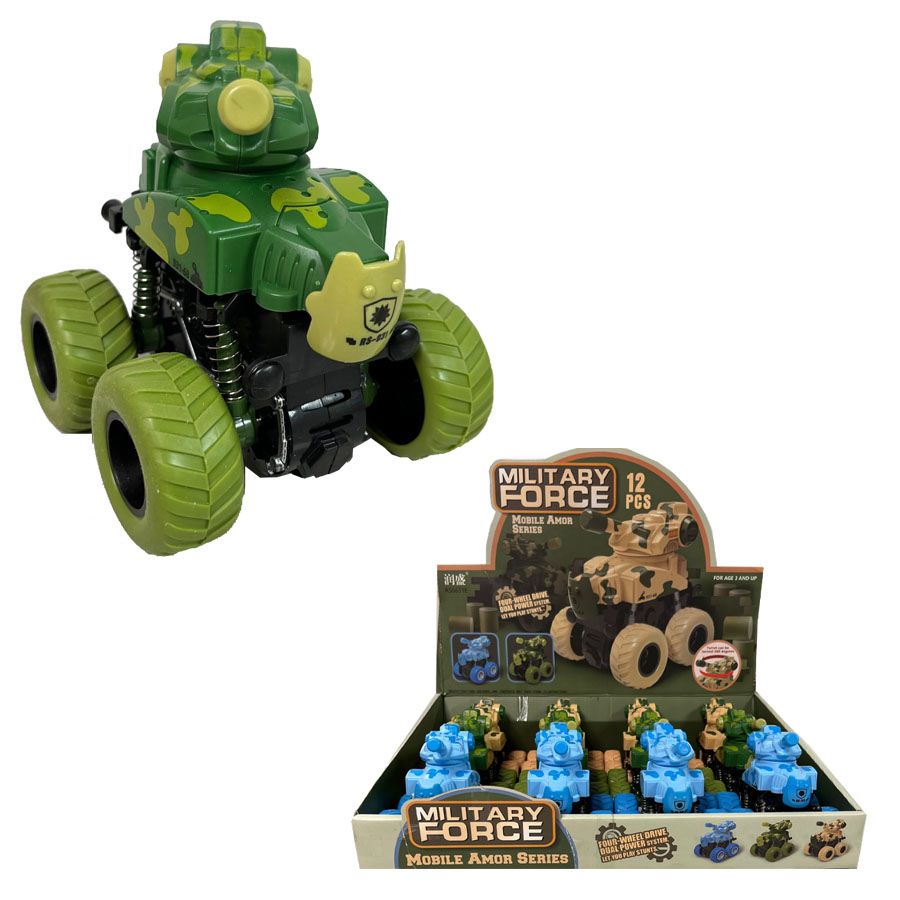 12 Bulk 3.5 inch Military Force Big Wheel Tank - at - bluestarempire.com