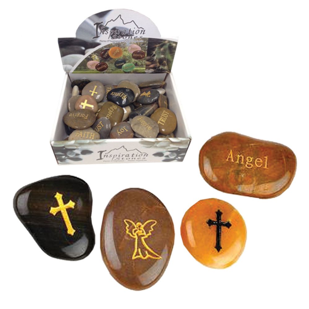 48 Bulk Religious River Stones - at - bluestarempire.com