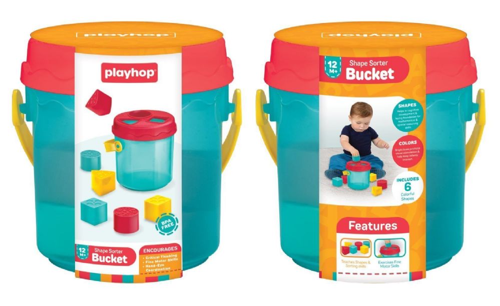 6 Bulk Shape Sorting Bucket (with 6 Blocks) - at - bluestarempire.com