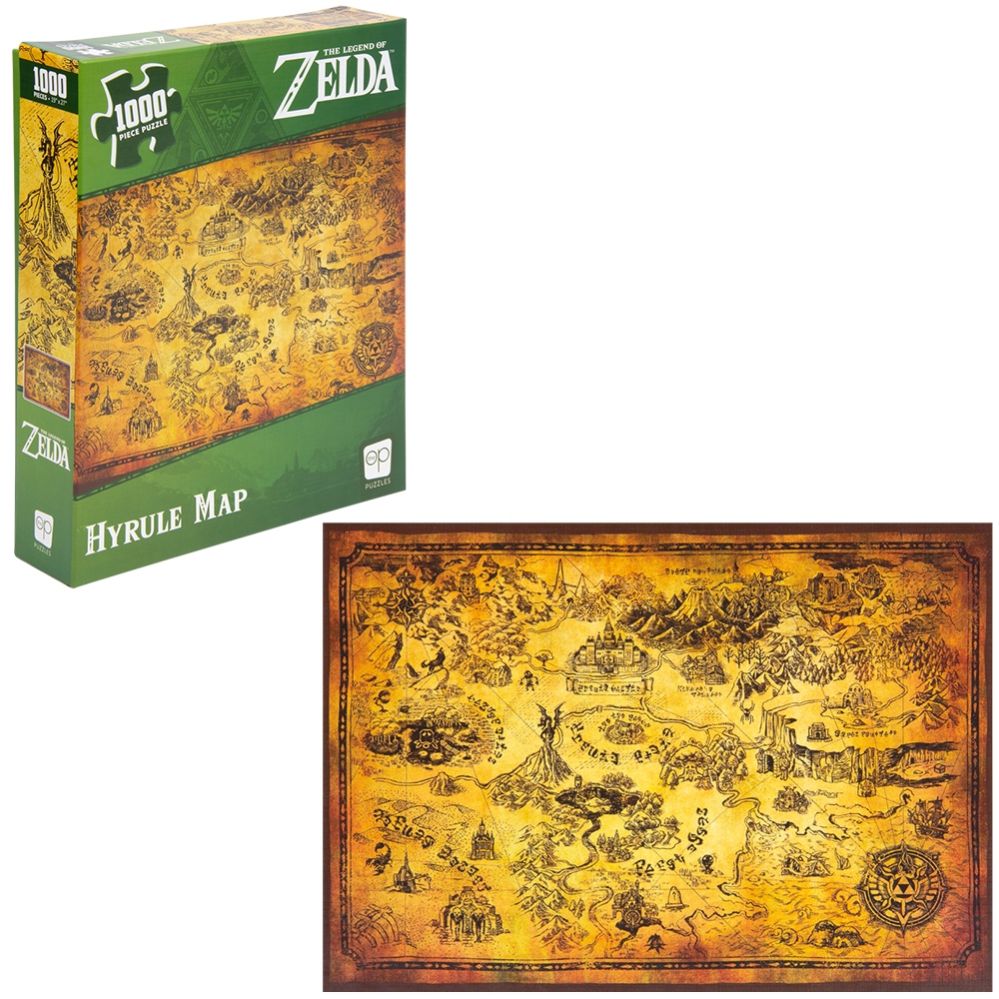 6 Bulk Usaopoly The Legend Of Zelda Hyrule Map 1000pc Puzzle - at ...