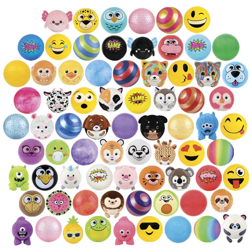 36 Bulk Vinyl And Plush Covered Bladder Ball Mix 16 inch -18 inch 36pcs ...