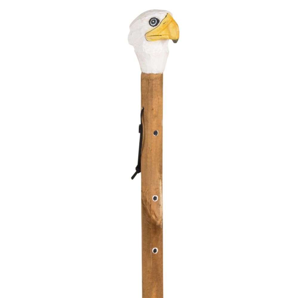 12 Bulk 48 inch Wooden Bald Eagle Walking Stick - at - bluestarempire.com