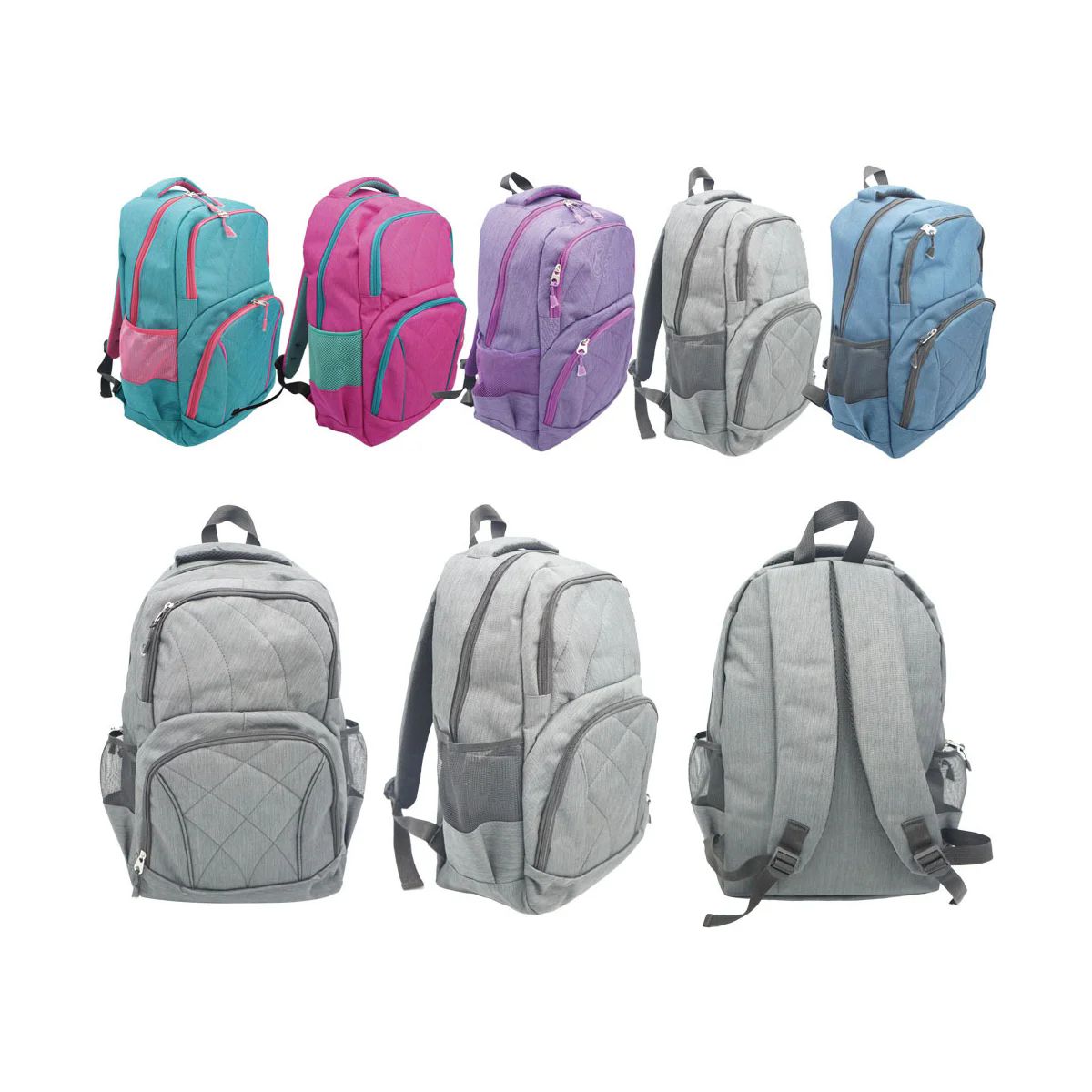 12 Bulk 18inch Backpack Assorted Colors - at - bluestarempire.com