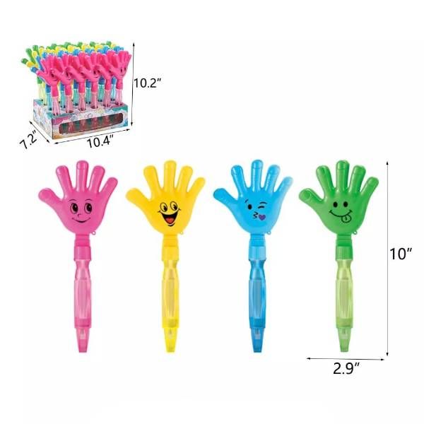 48 Bulk 10 Inch Bubble Emoji Hand Stick - at - bluestarempire.com