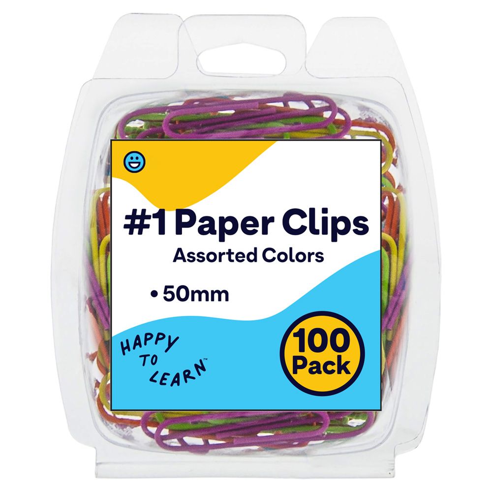 120 Bulk Paper Clips 50mm Colored 100-count - at - bluestarempire.com