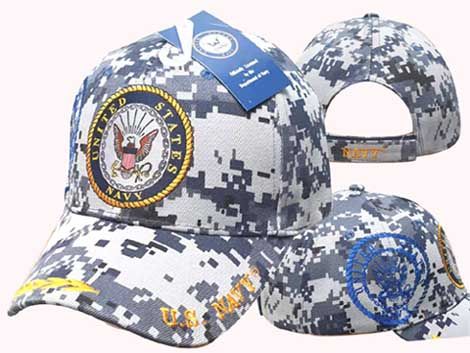 12 Bulk Officially Licensed Us Navy Shadow Print Baseball Caps - Gray ...
