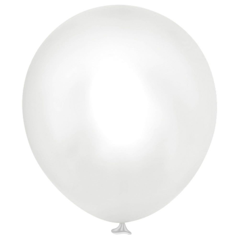 12 Bulk 12-inch/50ct Pearly Balloon White - at - bluestarempire.com