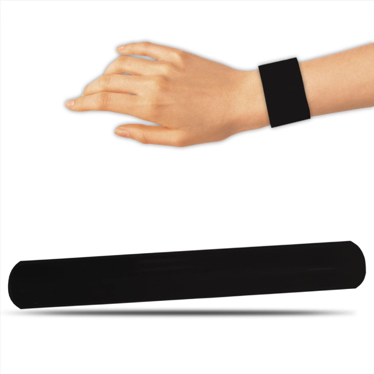 36 Bulk Black Slap Bracelets 12 Per Pack - at - bluestarempire.com