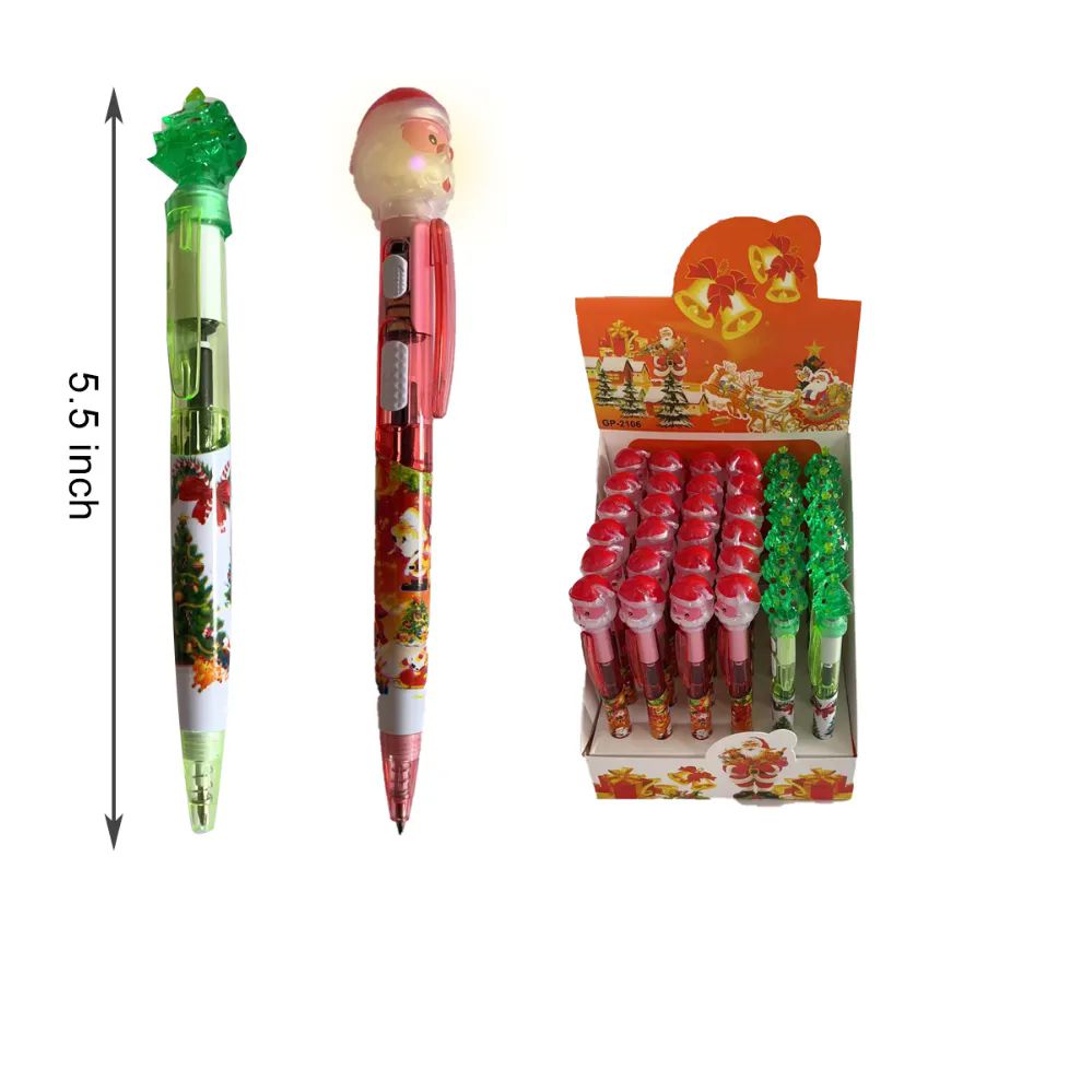 36 Bulk Christmas Santa & Tree Pen - at - bluestarempire.com
